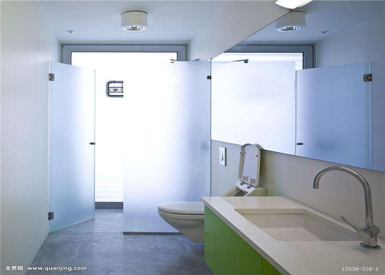 Safety Tempered Frosted Glass Sheets / Custom Frosted Glass For Bathroom Door